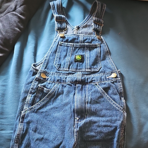 John Deere | Bottoms | John Deere Blue Denim Overalls With Logo | Poshmark
